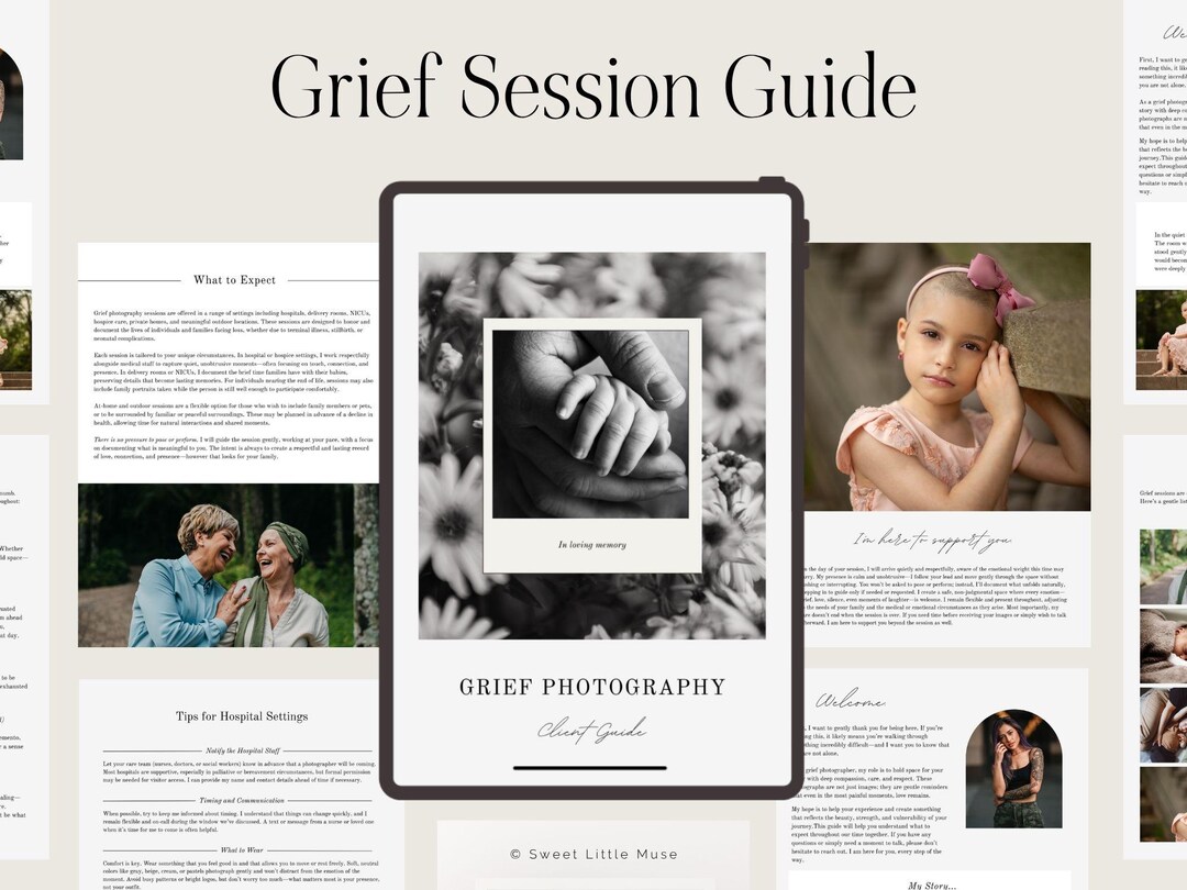 Grief Session Guide Template: Photography Memorial Session (canva ...