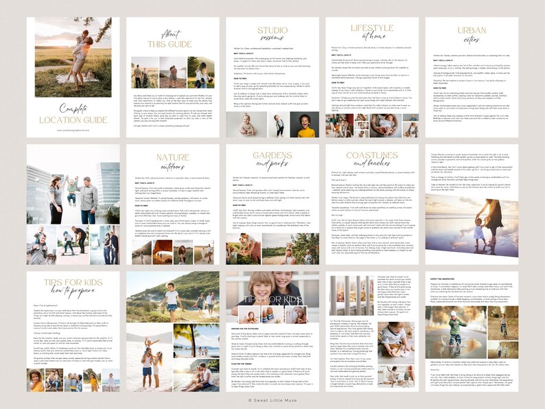Photography Location Guide Template: Editable Client Guide (canva) - Etsy