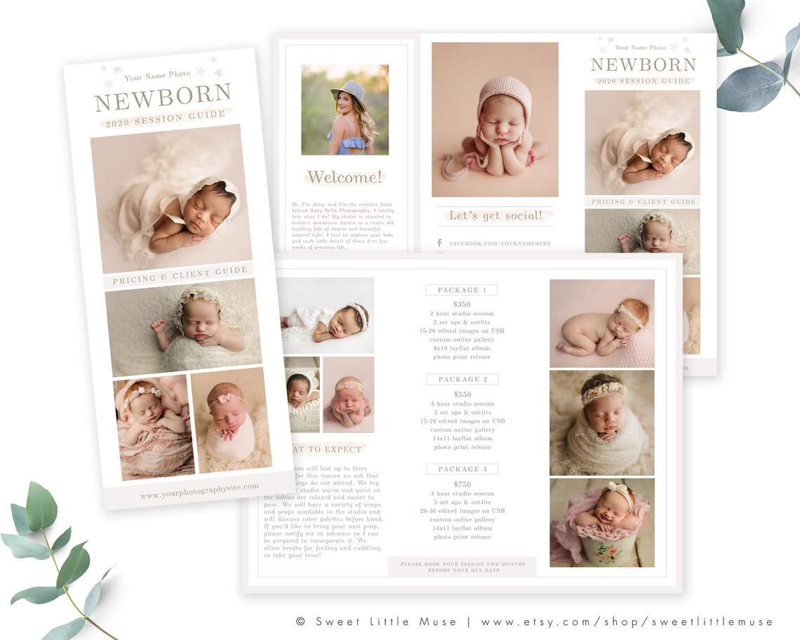 Photography Client Guide Photography Price Guide Newborn - Etsy