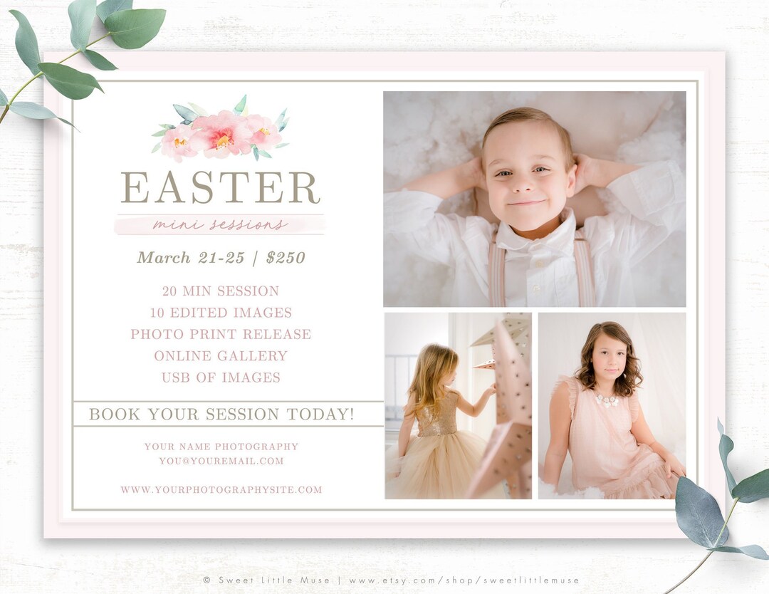 Easter Mini Session Template - Spring Mini Session Template ...
