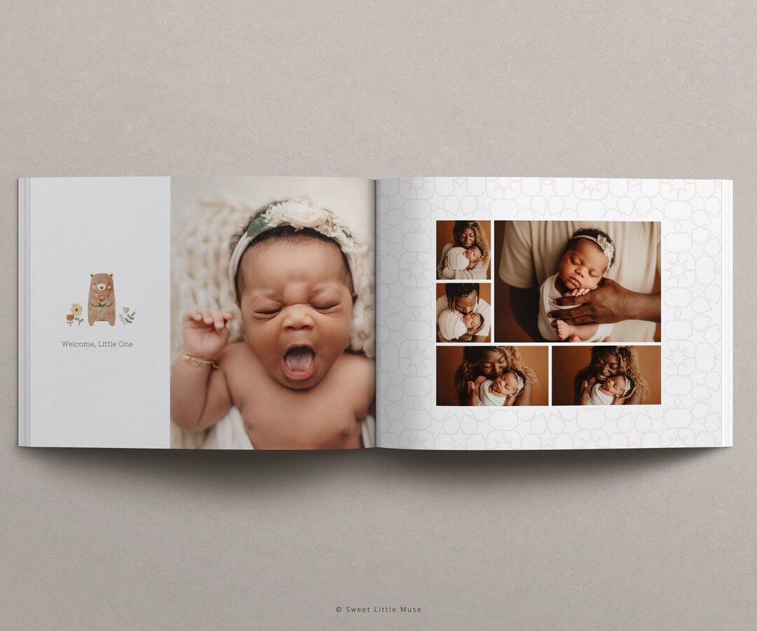 Baby Album Template for Canva Baby Photo Book Template for Canva Gender ...