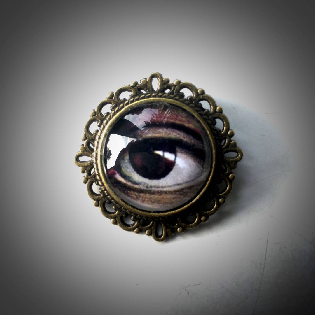 WITCHCRAFT GLASS Lapel Pin Antique Memento Mori Georgian - Etsy