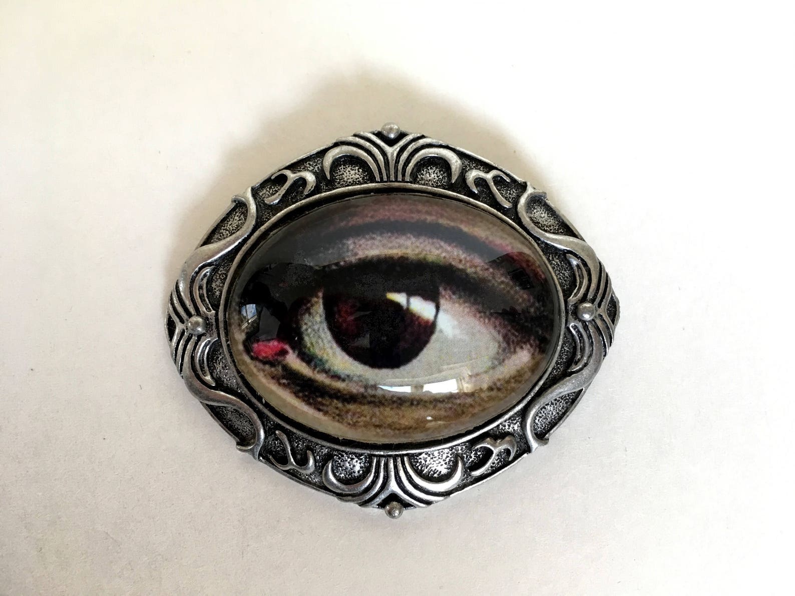 LARGE WITCHCRAFT BROOCH Antique Memento Mori Georgian Lovers - Etsy