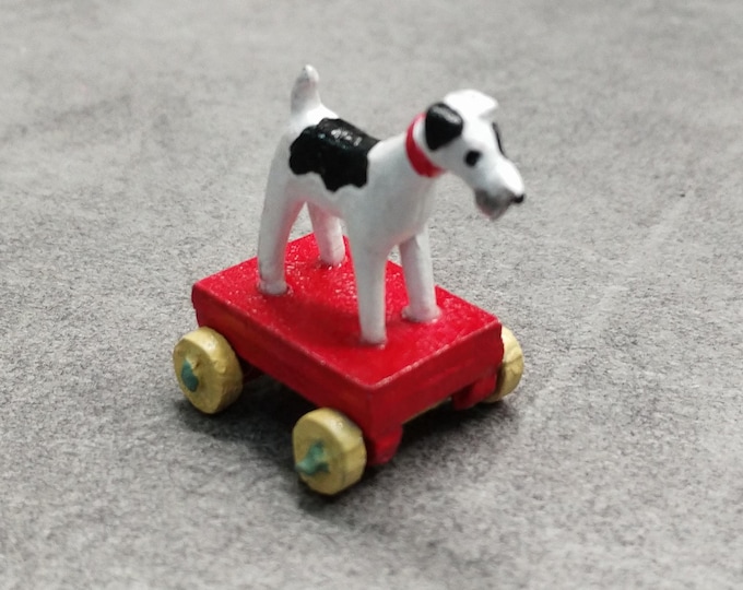 12th Scale Dolls House Nursery Wheeled Dog Toy - Etsy