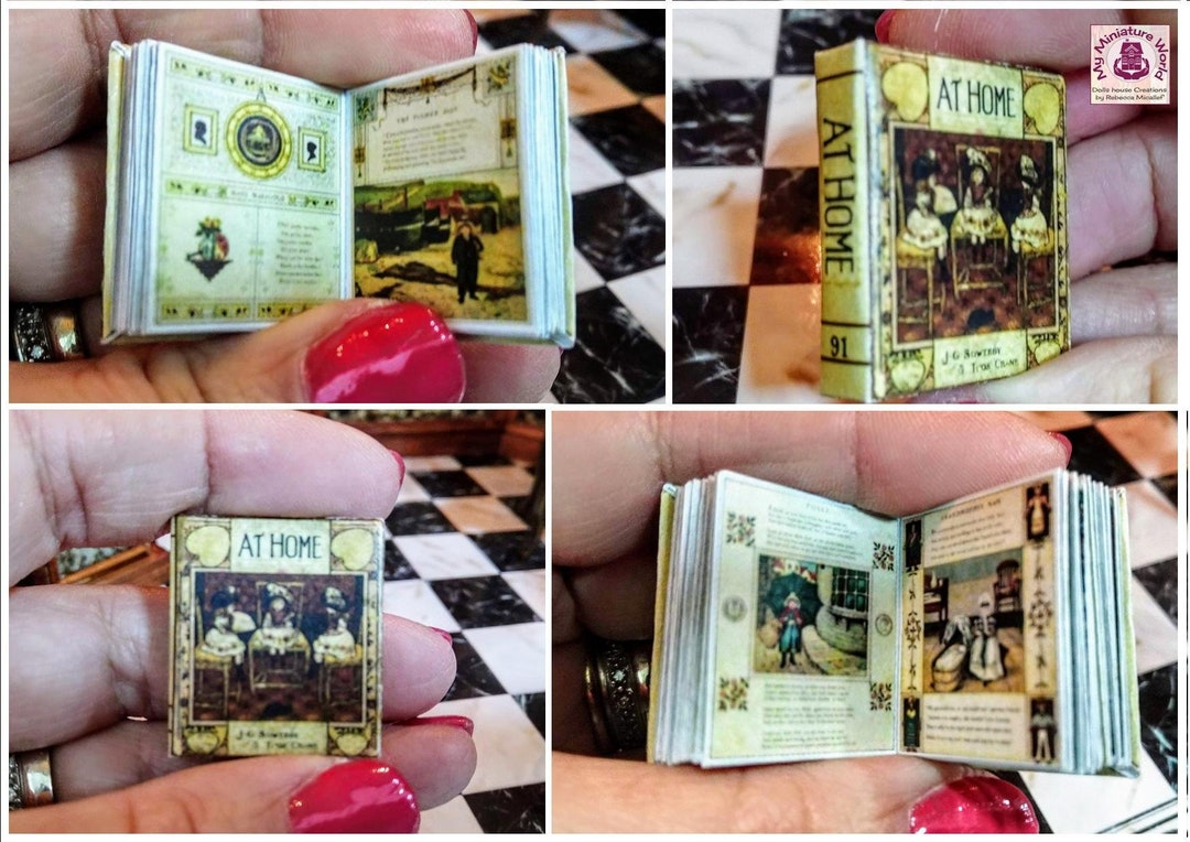 Dolls House 12th Scale at Home Miniature Book Kit Form - Etsy