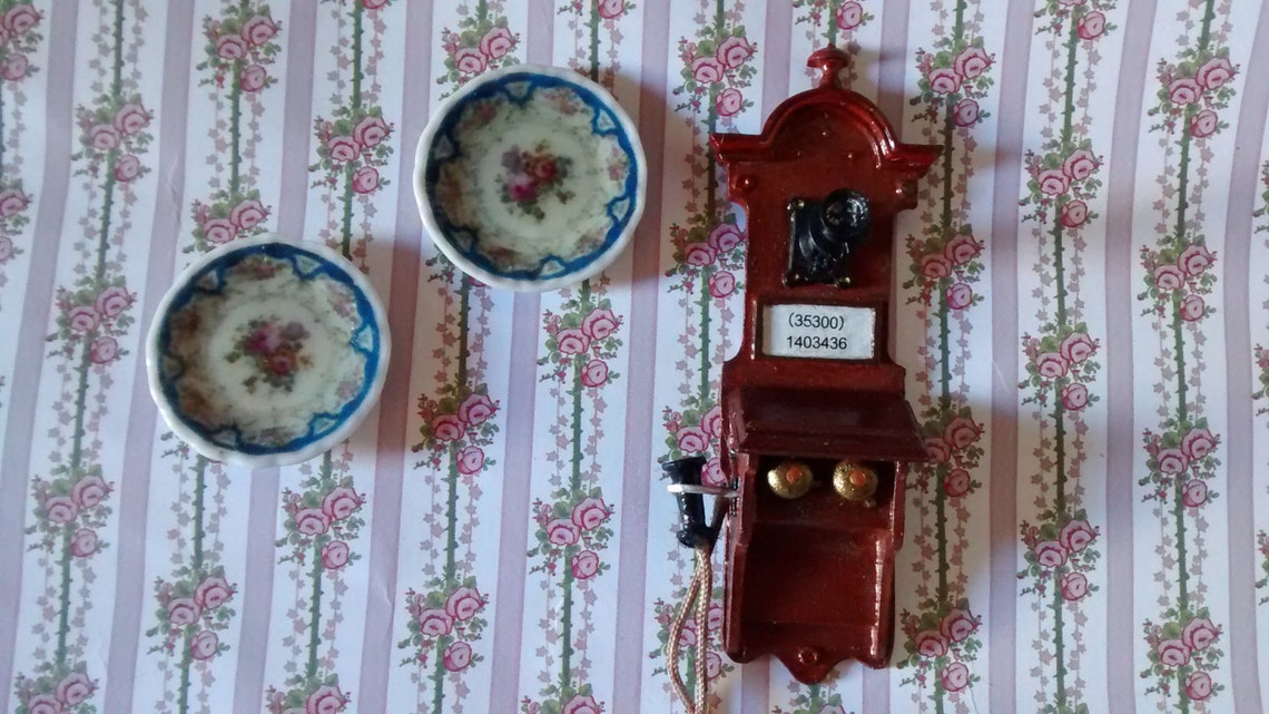 12th Scale Dolls House Edwardian Wall Telephone - Etsy