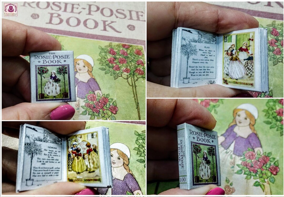 Dolls House 12th Scale the Rosie Posie Book. Kit Form Miniature Book ...