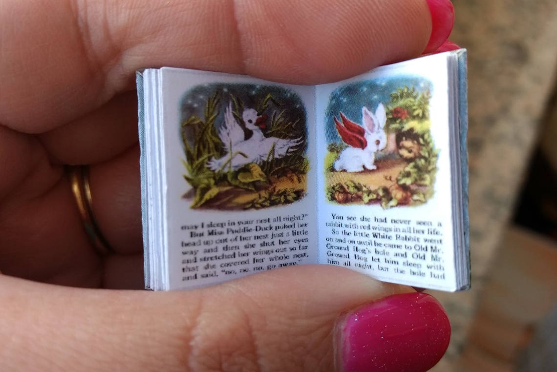 Dolls House 12th Scale the Little Rabbit Who Wanted Red Wings. - Etsy