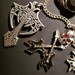 Lot Punk Rock Necklaces + Rocker Pendants + Skulls and Crosses ...