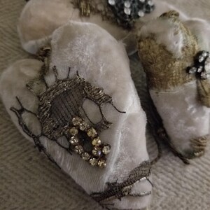 Versailles - Hand Made Embellished Velvet Hearts - Heart Ornaments - Etsy