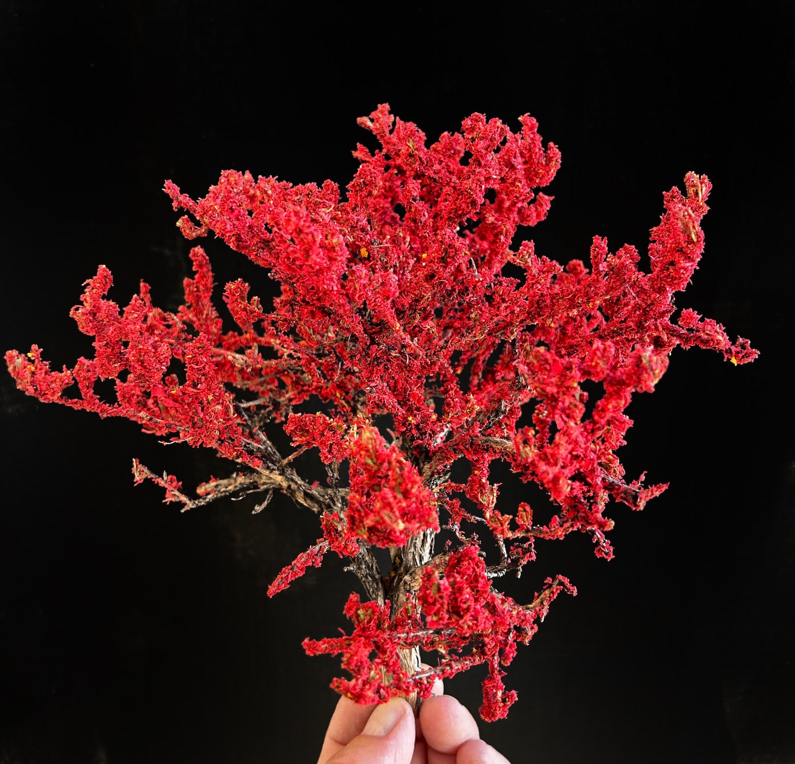 Handmade Red Autumn Miniature Tree: Diorama Scenery - Etsy