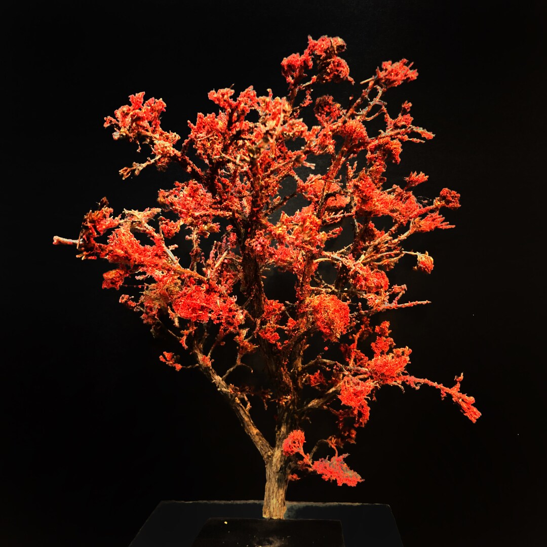 Large Red Autumn Fall Model Tree Miniature Custom for Dioramas ...