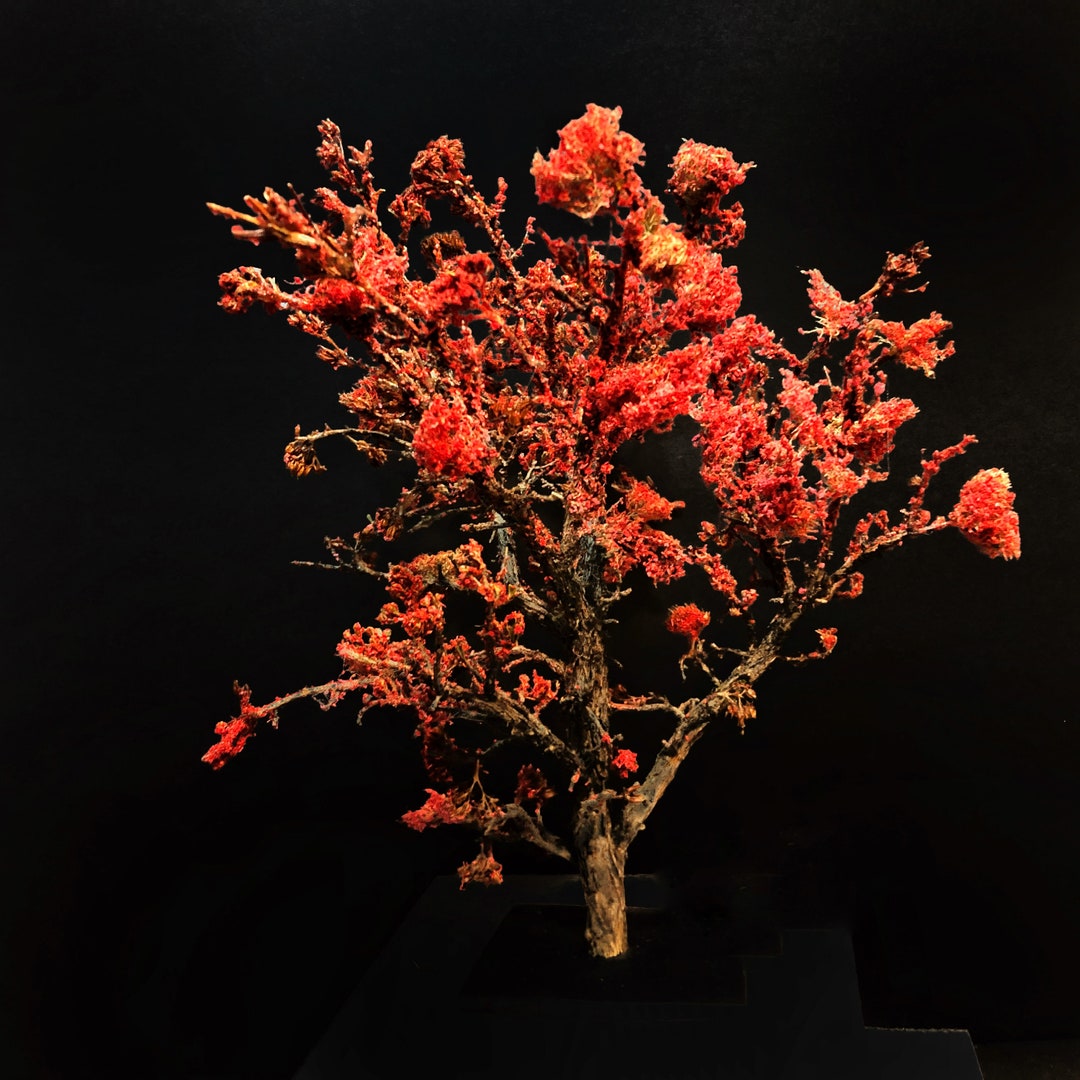 Medium Red Autumn Fall Model Tree Miniature Custom for Dioramas ...