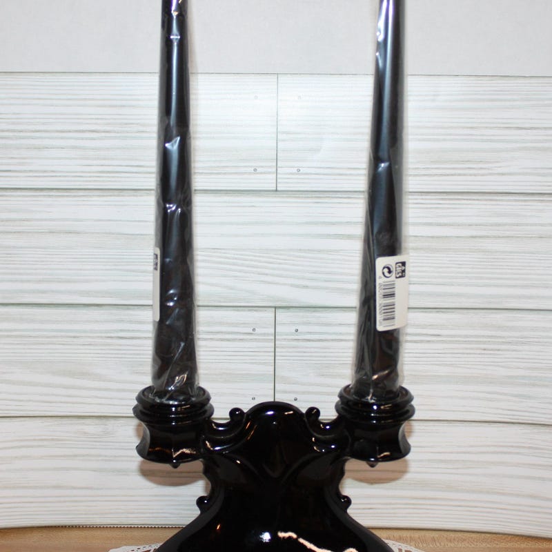 Black Candle Holder - Etsy