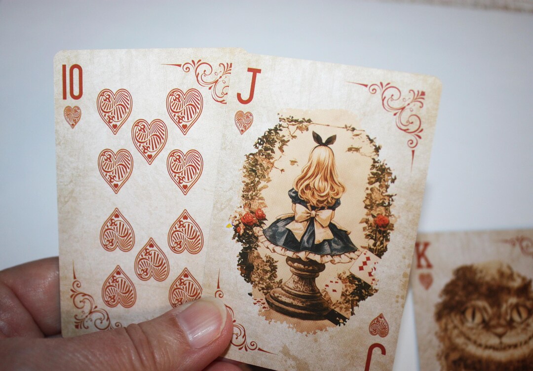 Alice in Wonderland Playing Cards: Vintage Suit Graphics, Set of 4 - Etsy