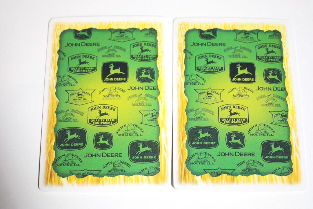 Vintage John Deere Playing Cards: Green & White Tractor Photos - Set of ...