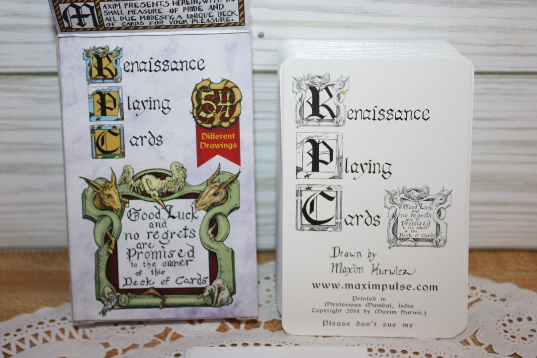 Renaissance Playing Cards: 54 Unique Drawings & Fortune Telling Guide ...