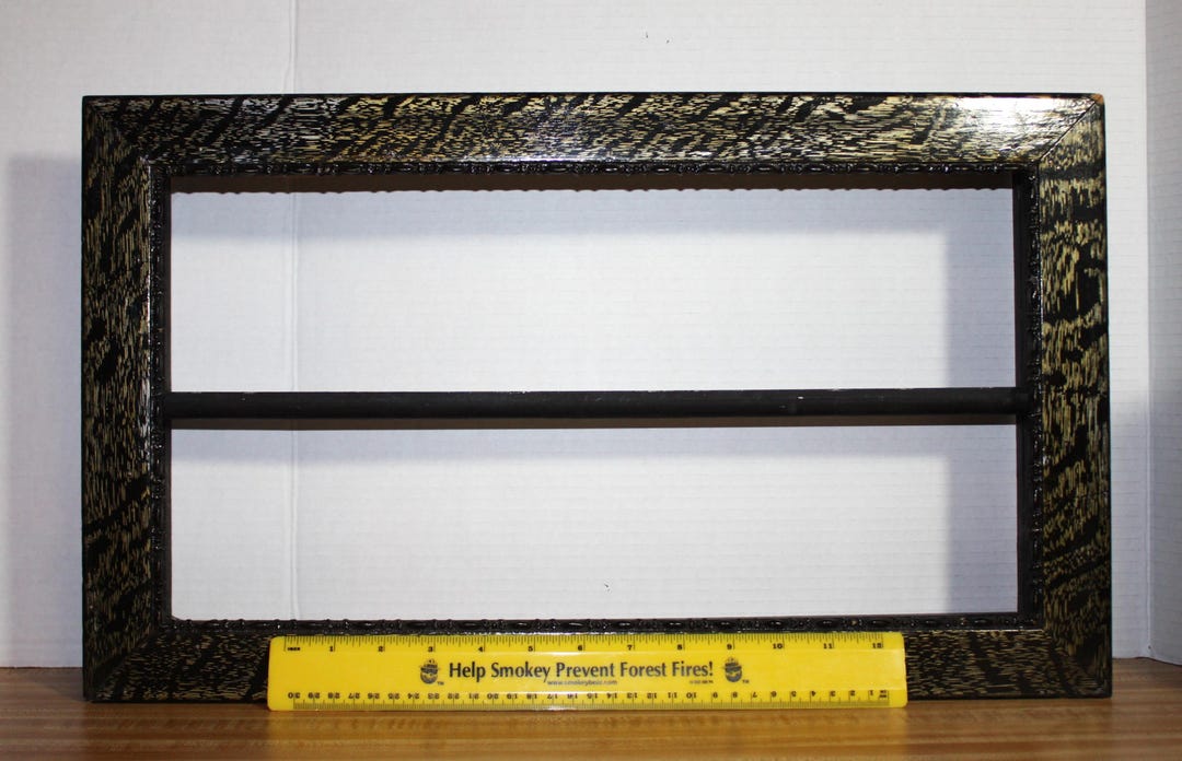 Vintage 2 Shelf Wood Knick Knack Shelf Fascinating Black Wood With Gold ...