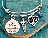 Emergency Medical Technician EMT Charm Gift for Medic EMT | Etsy