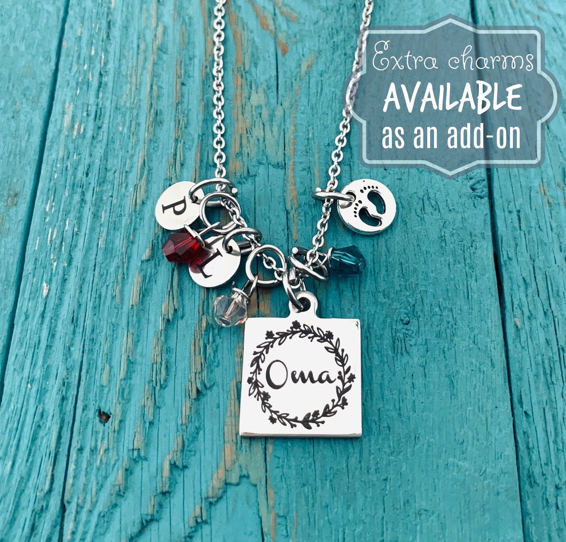 OMA, German, Granny, Grandma, Silver Necklace, Gifts For, Oma Gift ...