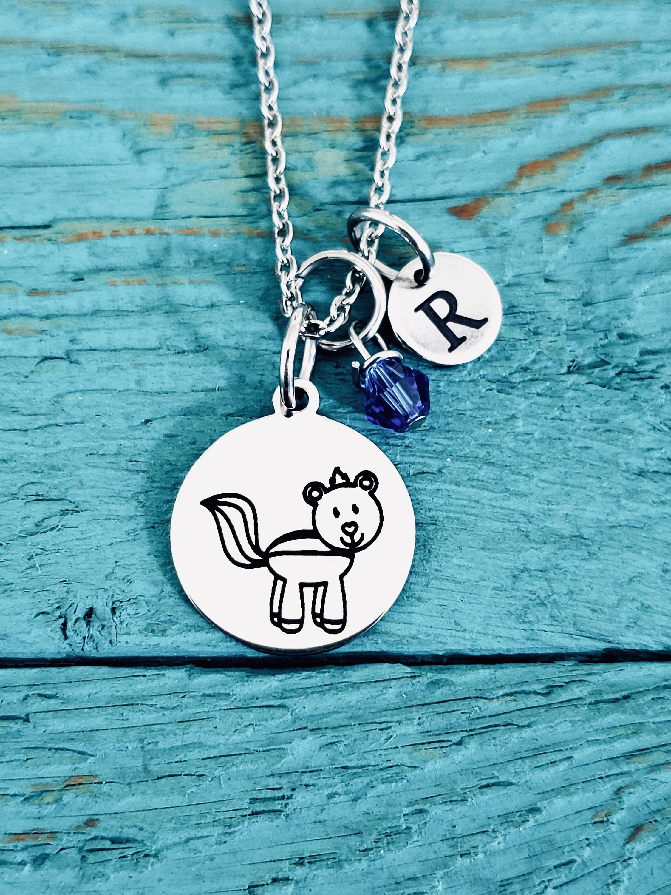 Suki the Skunk, Skunk, Skunk Necklace, Skunk Jewelry, Silver Skunk ...