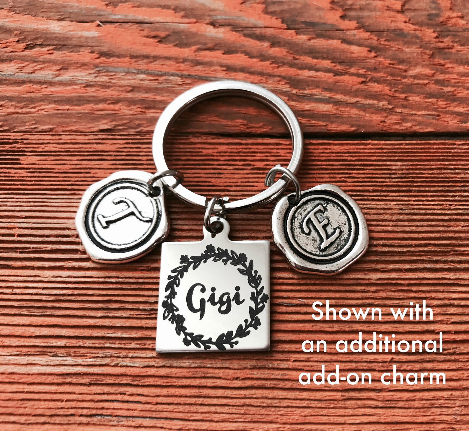 Gigi, Silver Jewelry, Silver Keychain, Silver Keyring, Gigi Gift, Gigi ...