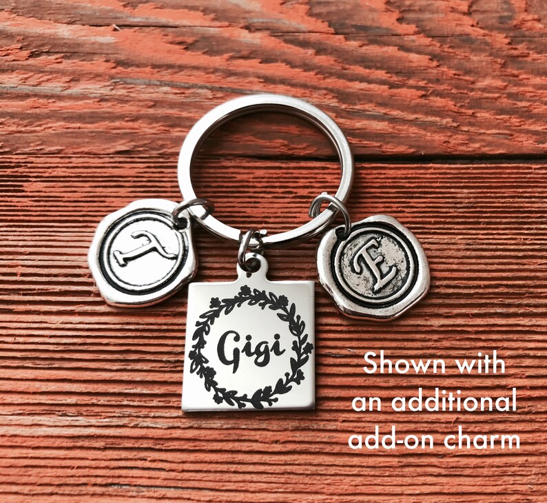 Gigi, Silver Jewelry, Silver Keychain, Silver Keyring, Gigi Gift, Gigi ...