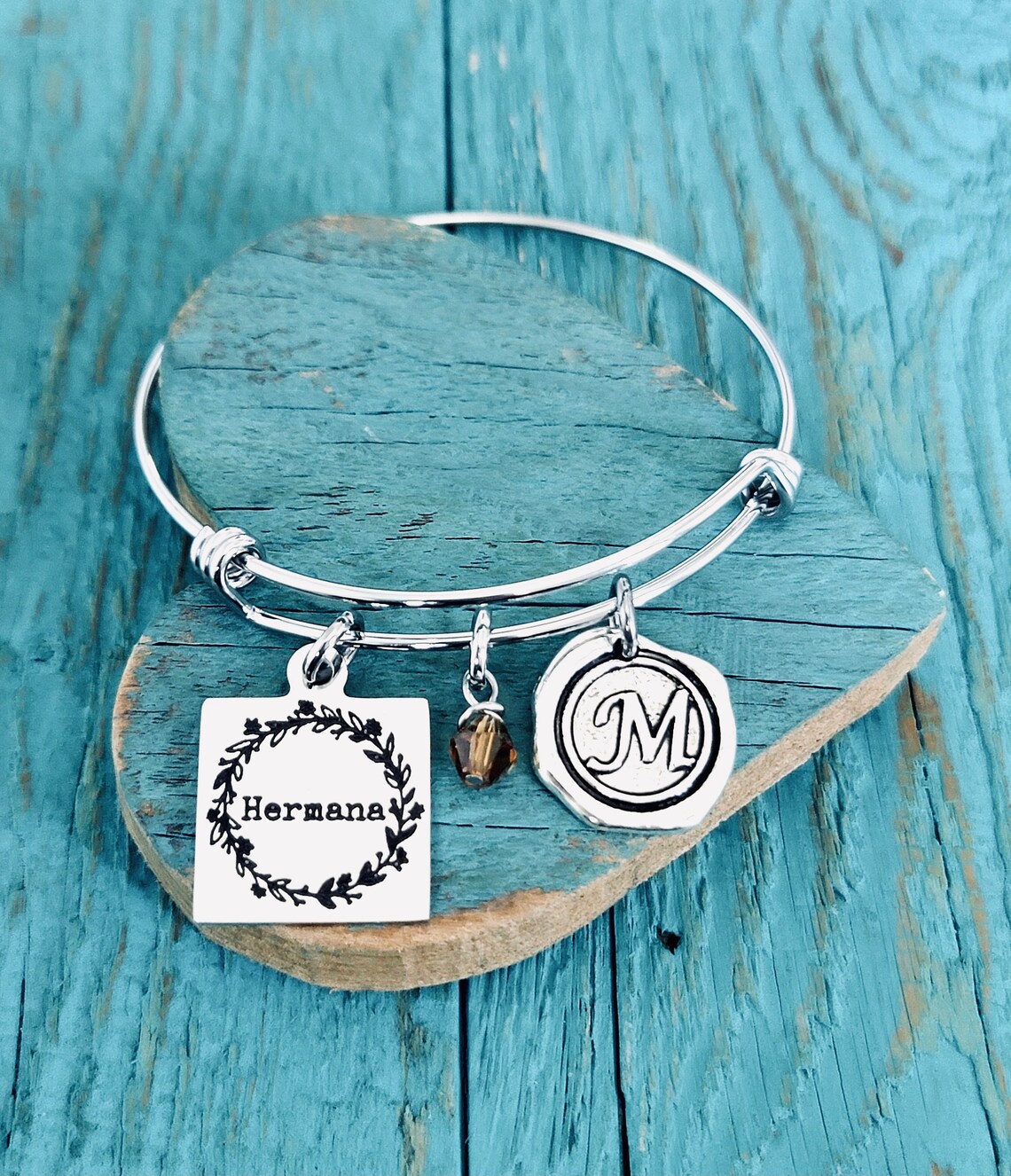 hermana-spanish-sister-spanish-jewelry-silver-bracelet-etsy