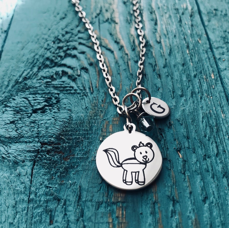 Suki the skunk skunk skunk Necklace skunk Jewelry Silver | Etsy