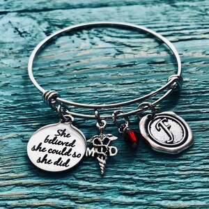 Doctor bracelet doctor jewelry. Doctor Charm MD MEDICAL | Etsy