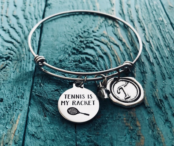 SALE Tennis is my racket Tennis Gift Tennis Bracelet Gift | Etsy