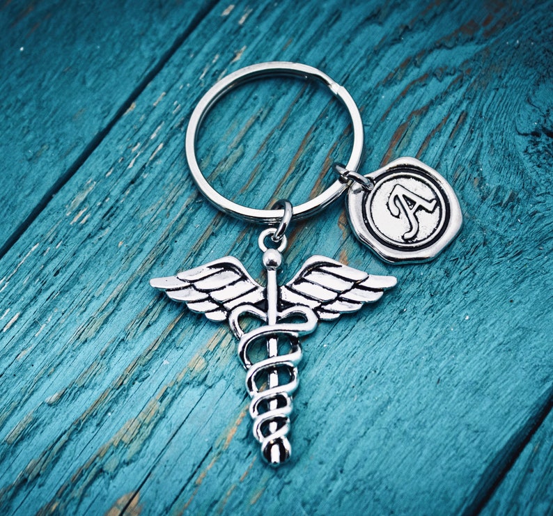 SALE, Caduceus, Silver Keychain, Registered Nurse Keychain, RN Gift ...