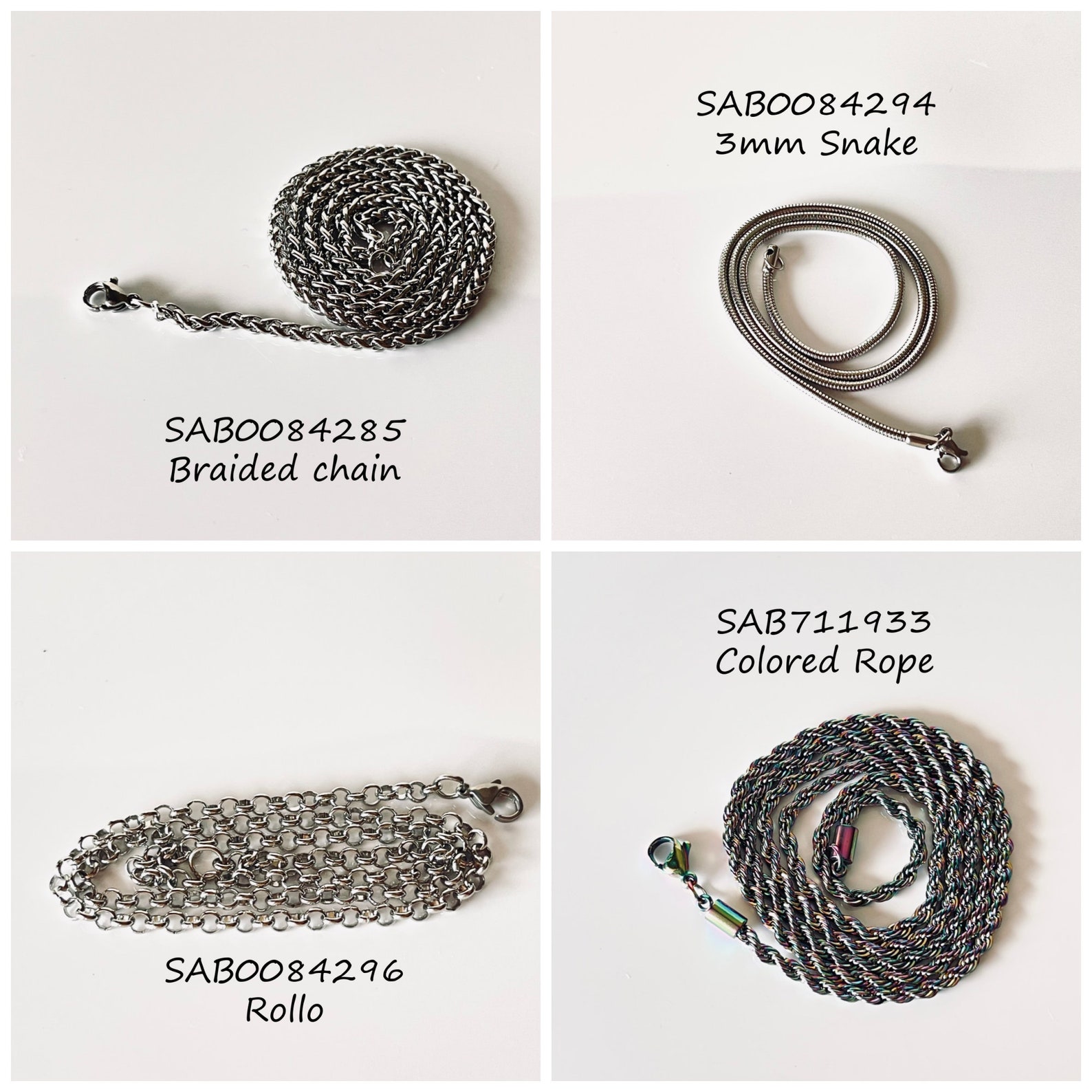 Necklace Upgrade, Add on Item, Chain Upgrade, Stainless Steel ...
