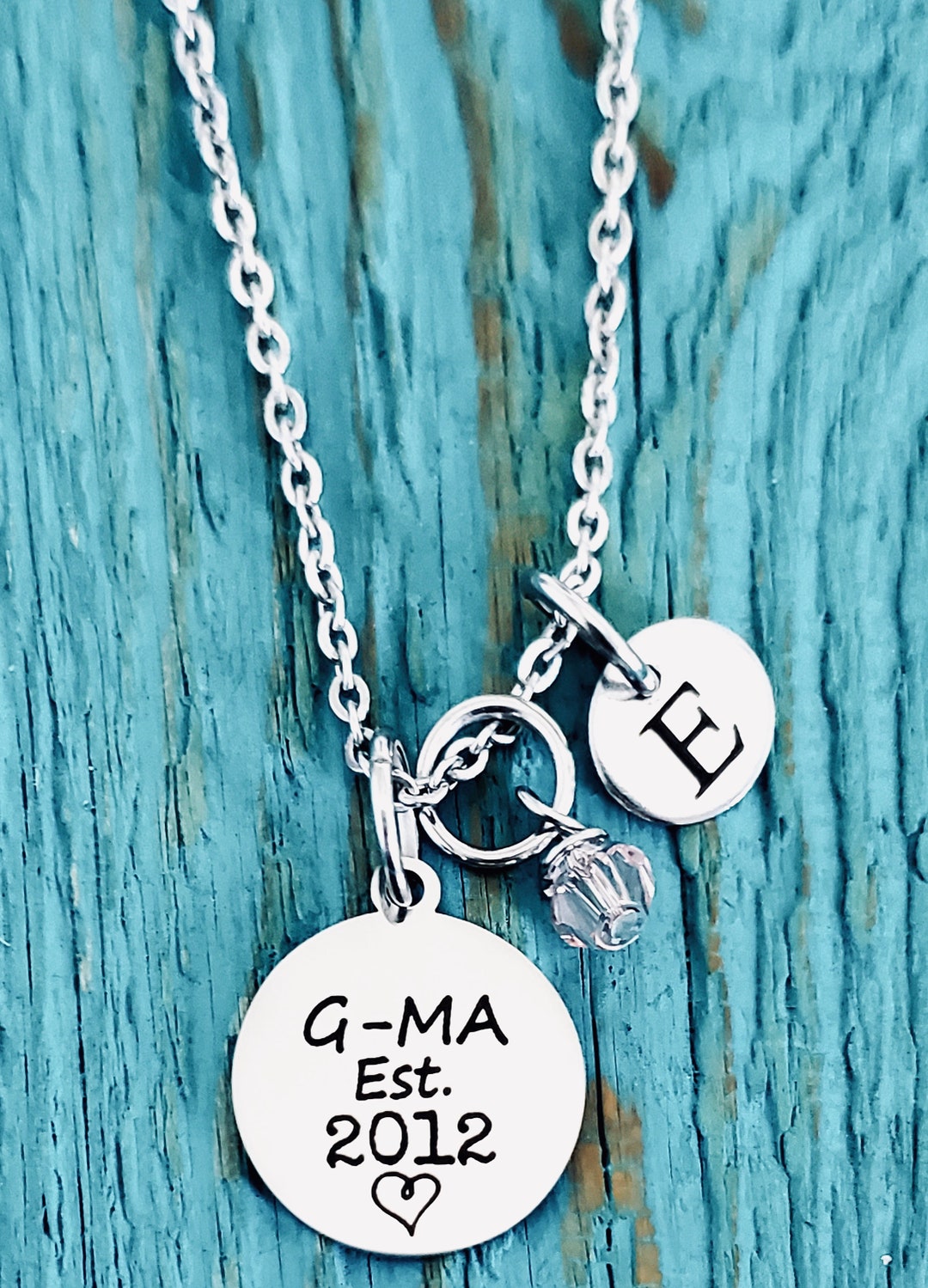 Gma, Est 2024, GRANDMA, Est 2023, Silver Necklace, Gma Gift, Gma ...