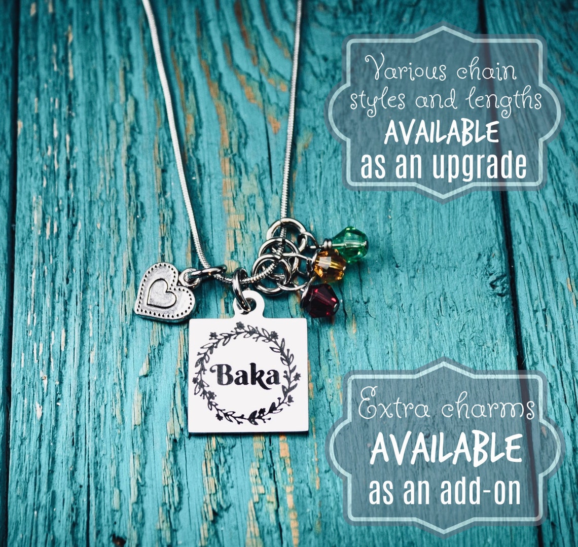 Baka, Grandma, Croatian, Serbian, Bosnian, Baka Necklace, Baka Jewelry ...