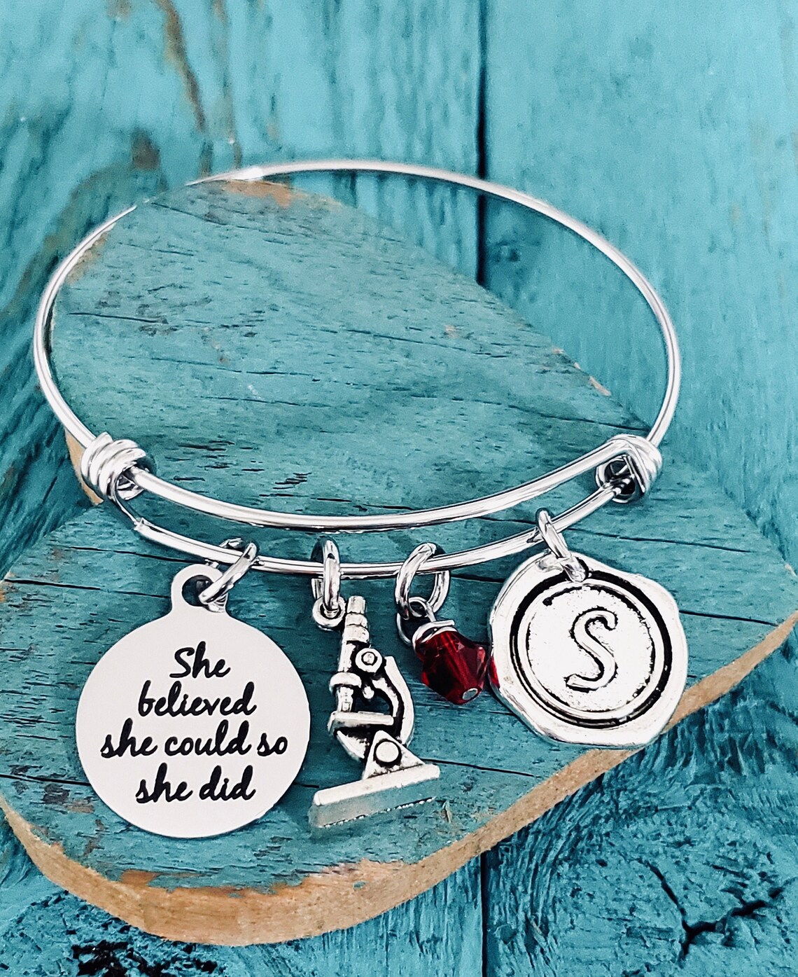 Microscope Bracelet, Microscope Charm, Science Gift, Science Teacher ...