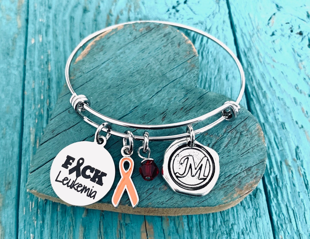 F*ck Leukemia, Leukemia, Silver Bracelet, Fighter, Survivor, Cancer ...