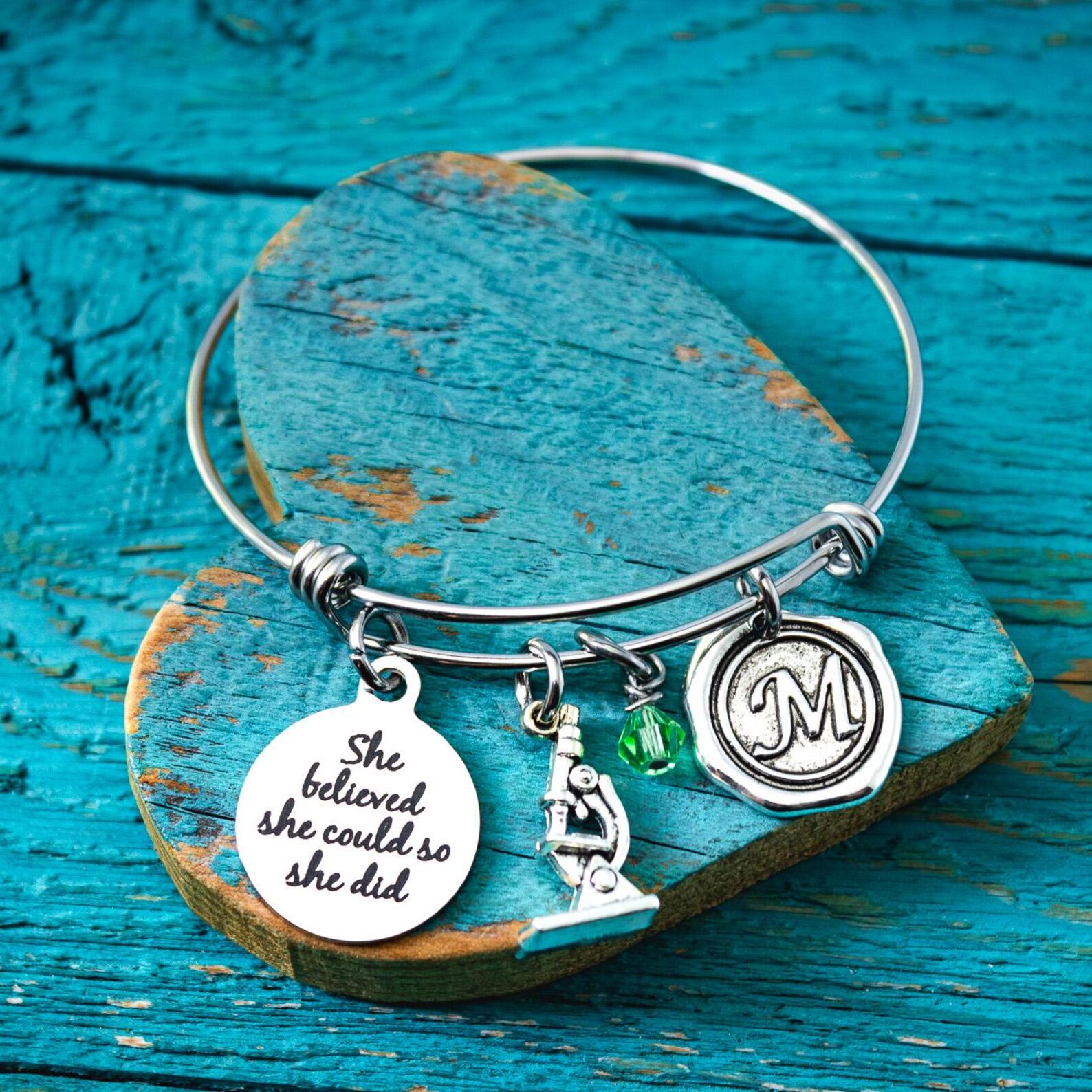 Microscope Bracelet, Microscope Charm, Science Gift, Science Teacher ...
