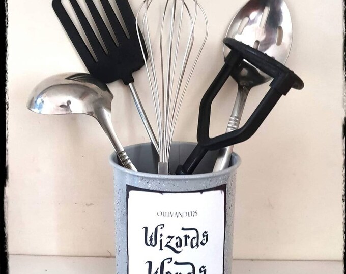 Harry Potter Inspired Kitchen Wizard UTENSILS HOLDER. Handmade Kitchen ...