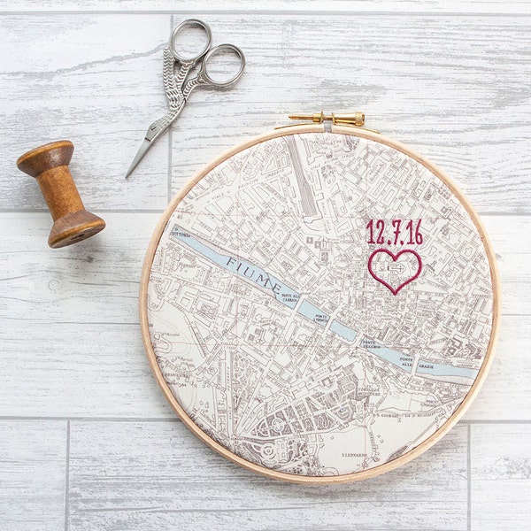 Embroidered Map - Etsy