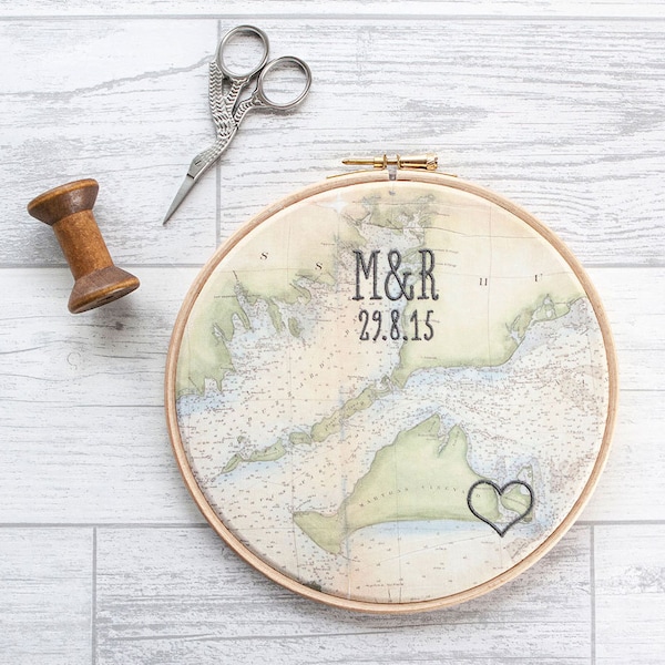 Embroidered Map - Etsy
