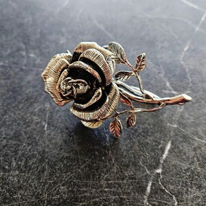 Large Silver Rose Petal Ring, Two Finger, Maximalist, Statement Jewelry ...