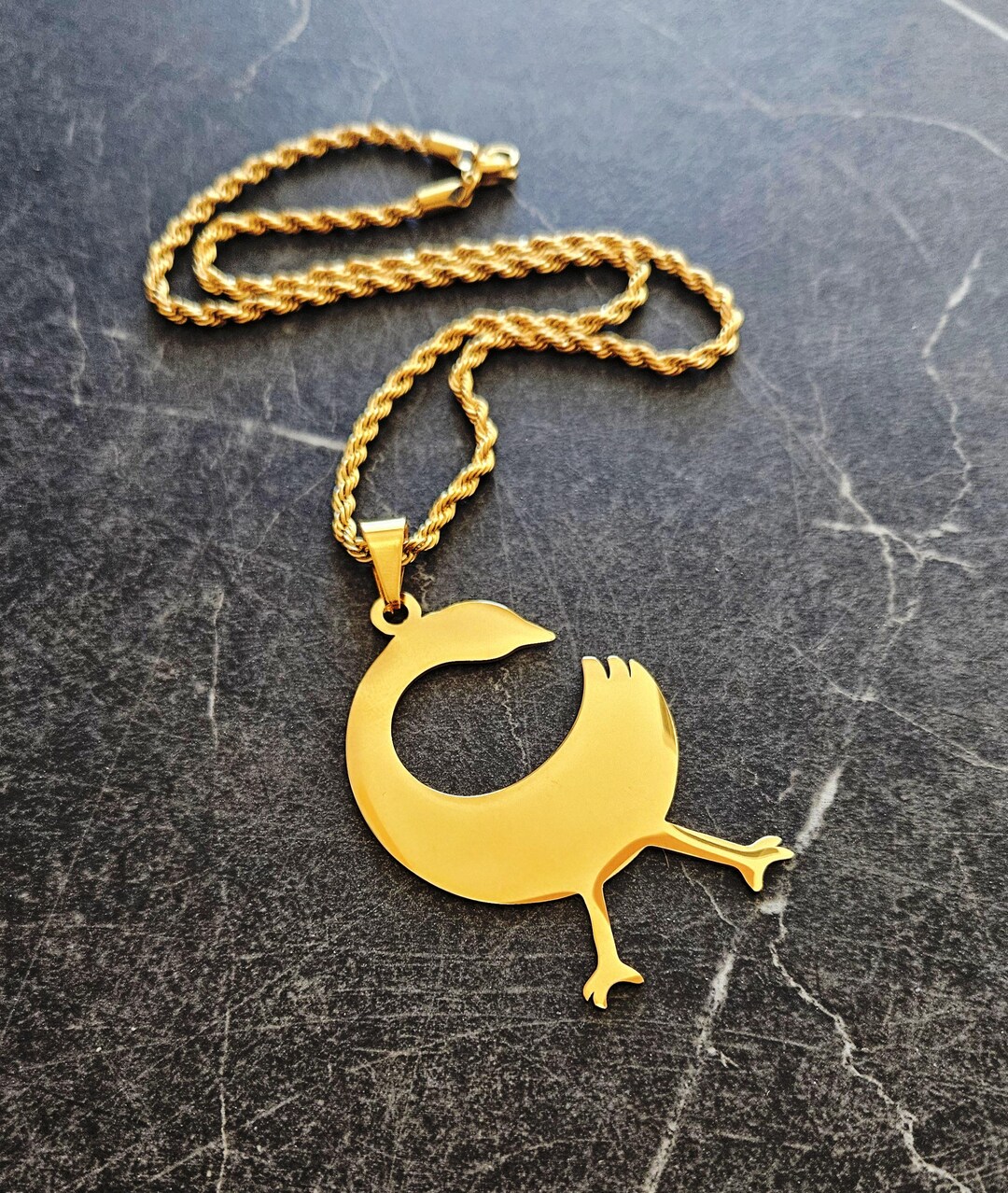 The Sankofa Necklace, Adinkra Symbol Necklace, Statement Jewelry, Bird ...