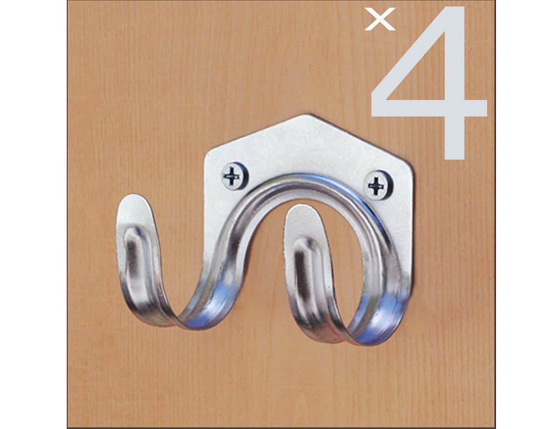 4 PACK TOOL HOOKS Metal Garage Storage Utility Hooks Hanger Holder Wall ...