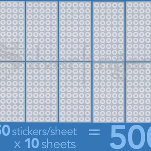 500ct Paper Hole Reinforcements — Label Sticker Binder Ring Punch Hole ...