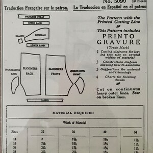1920s Set of Underwear 5090 Sewing Pattern - Etsy