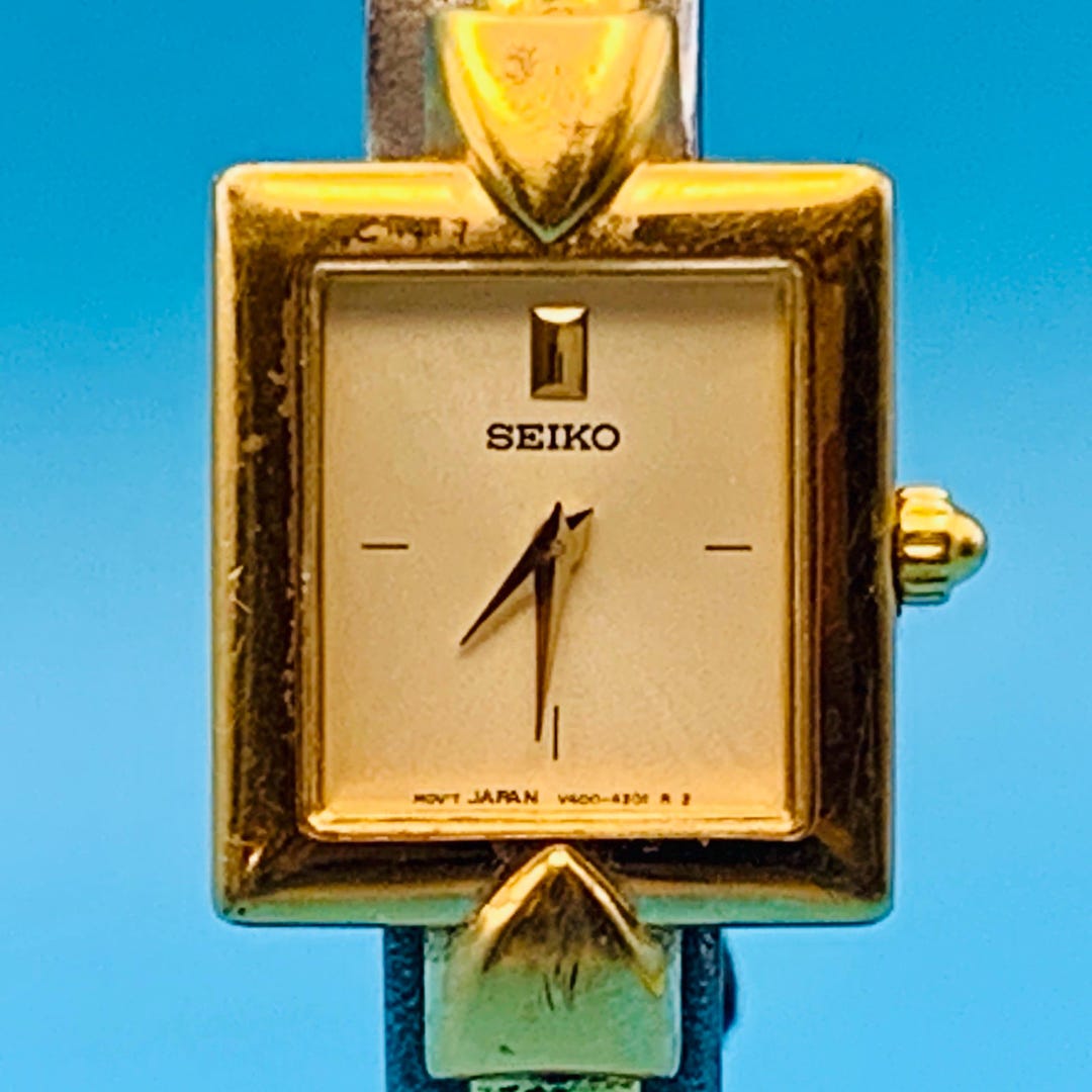 SEIKO V400-6429 Women’s Vintage Fashion Quartz Bangle Bracelet ...
