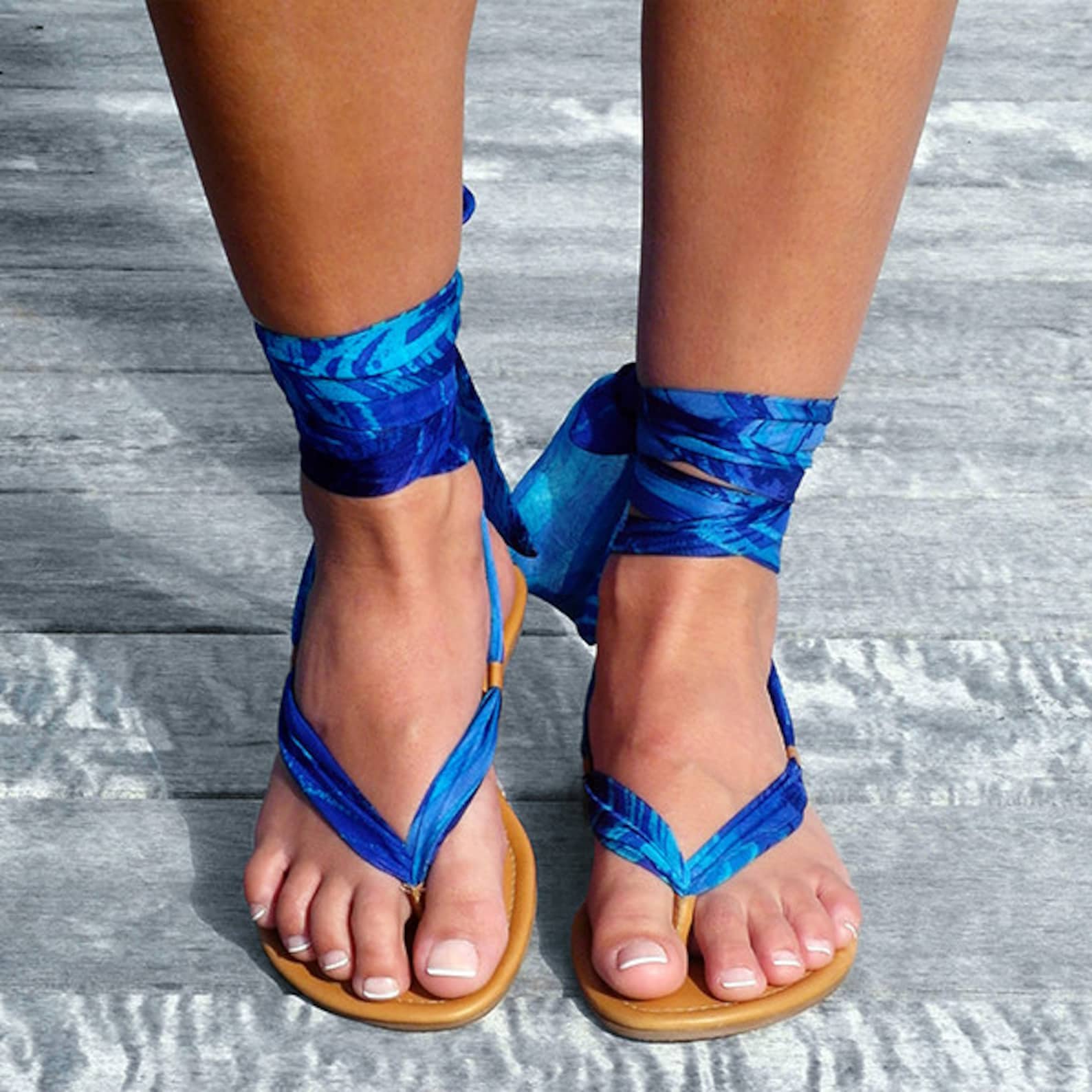 Boho Chic Leather Lace Up Sandals Handmade Summer Footwear For Women Etsy