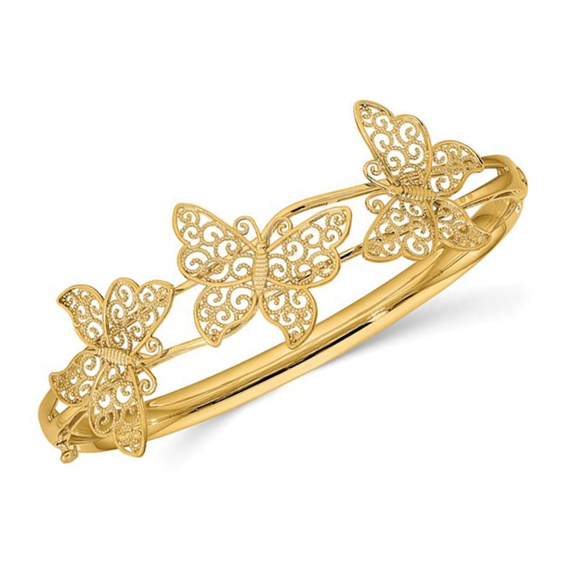 Gold Filigree Bangle - Etsy