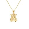 10K Yellow Gold Teddy Bear Charm, Gold Enamel Teddy, Puffy Teddy Bear ...